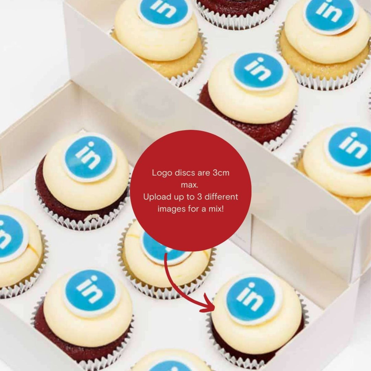 Branded Logo Cupcakes Auckland | Custom Corporate Cupcakes | Sweet Talk®